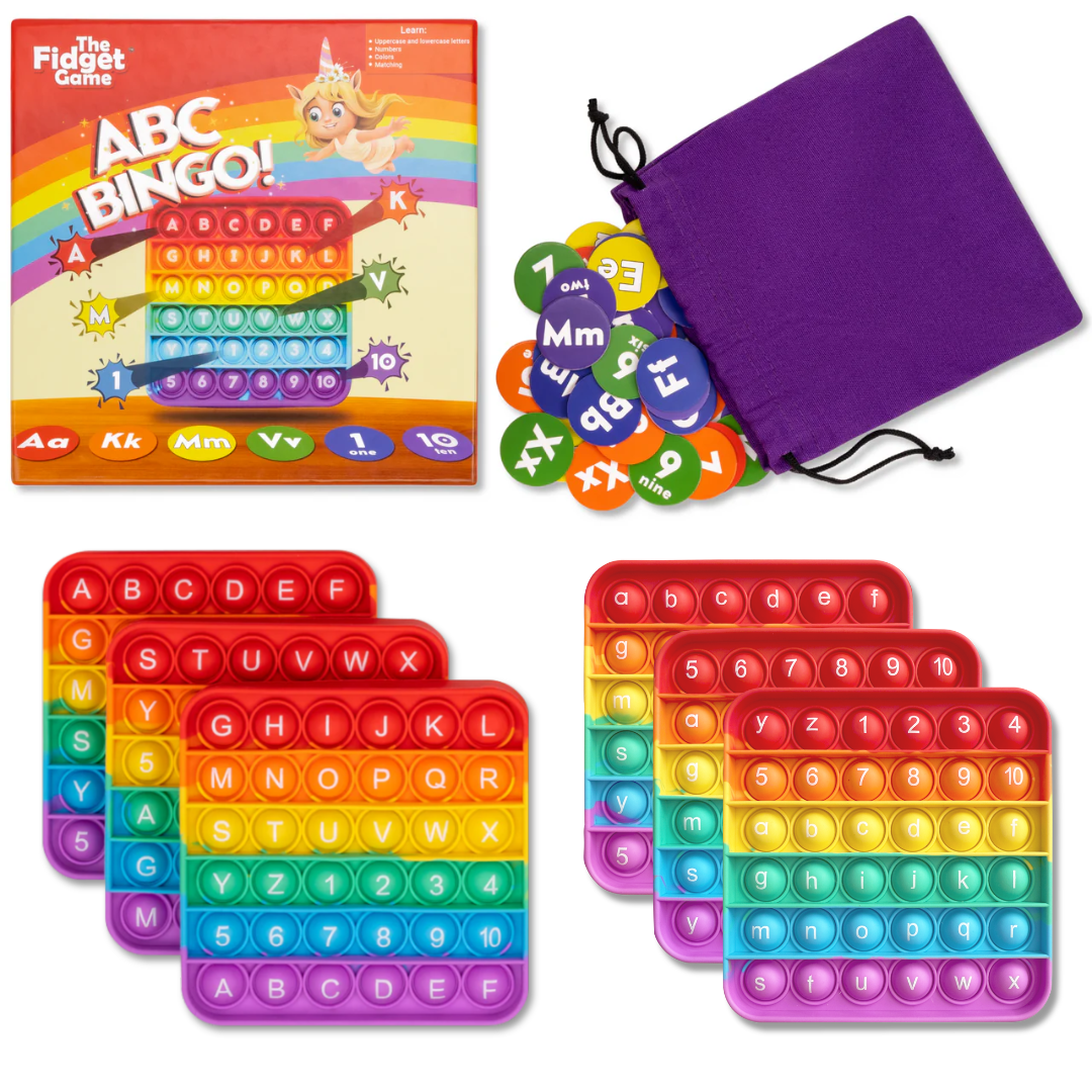 Best Kindergarten Game ABC BINGO Boost Learning of Letters Colors Numbers The Fidget Games