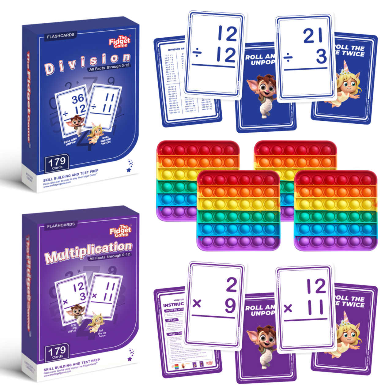 Math Card Pack Bundle - Master Multiplication and Division – The Fidget ...